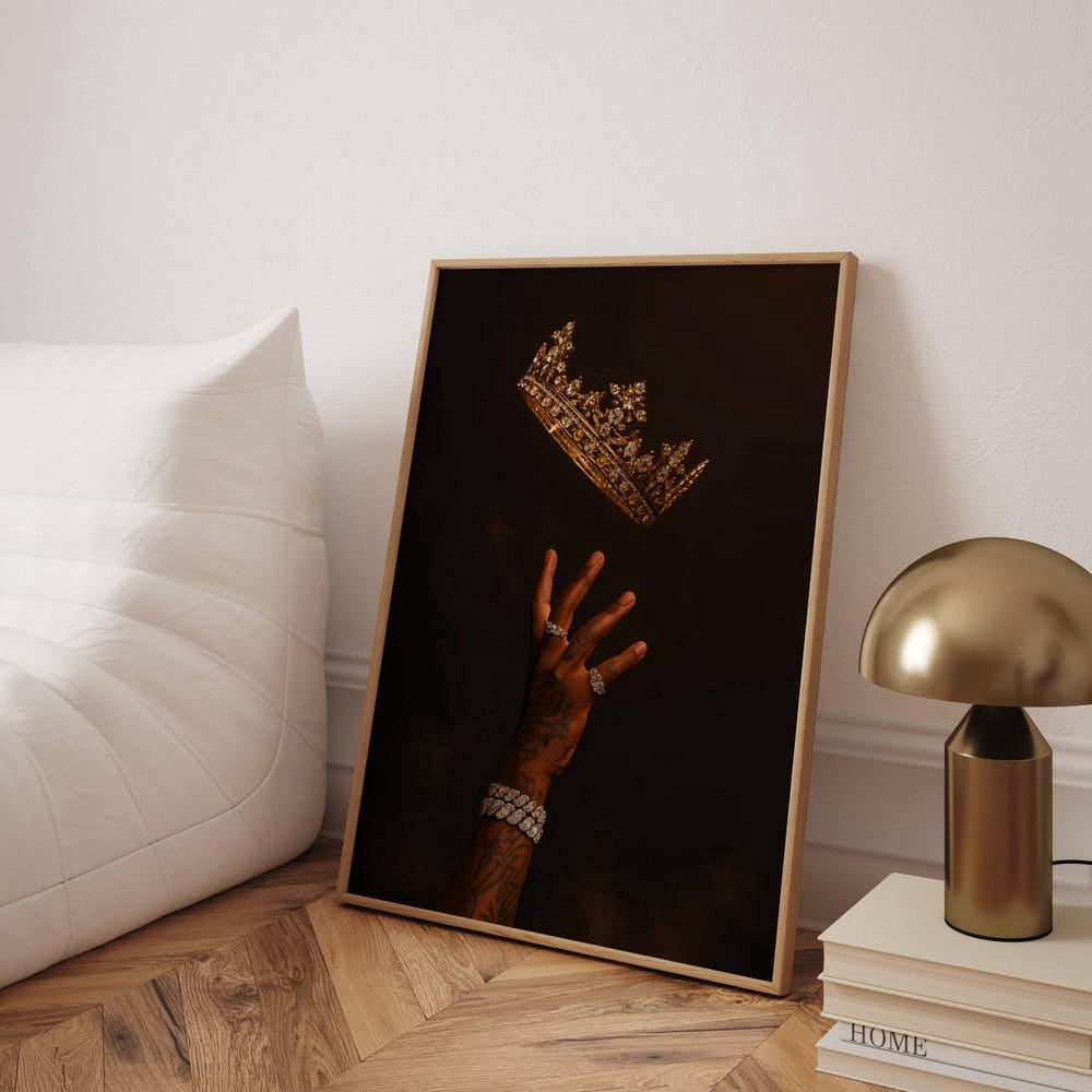 DOPAPRINT African American Wall Art Black King Crown Poster, Tattooed ...
