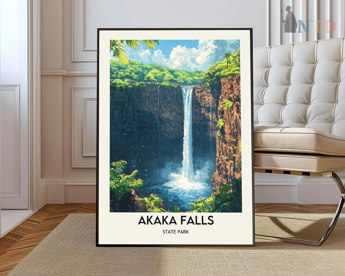 DOPAPRINT Akaka Falls State Park Print, Akaka Fallsakaka Falls Poster ...