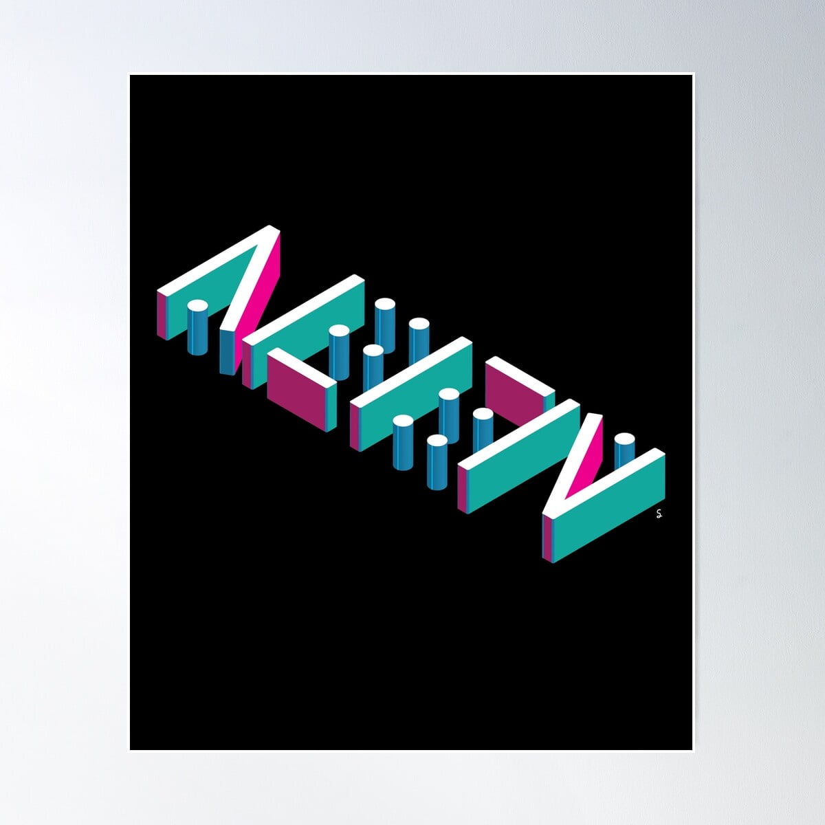 DOPAPRINT Alien Ambigram Ufo Optical Illusion Decoded Poster Wall Art ...