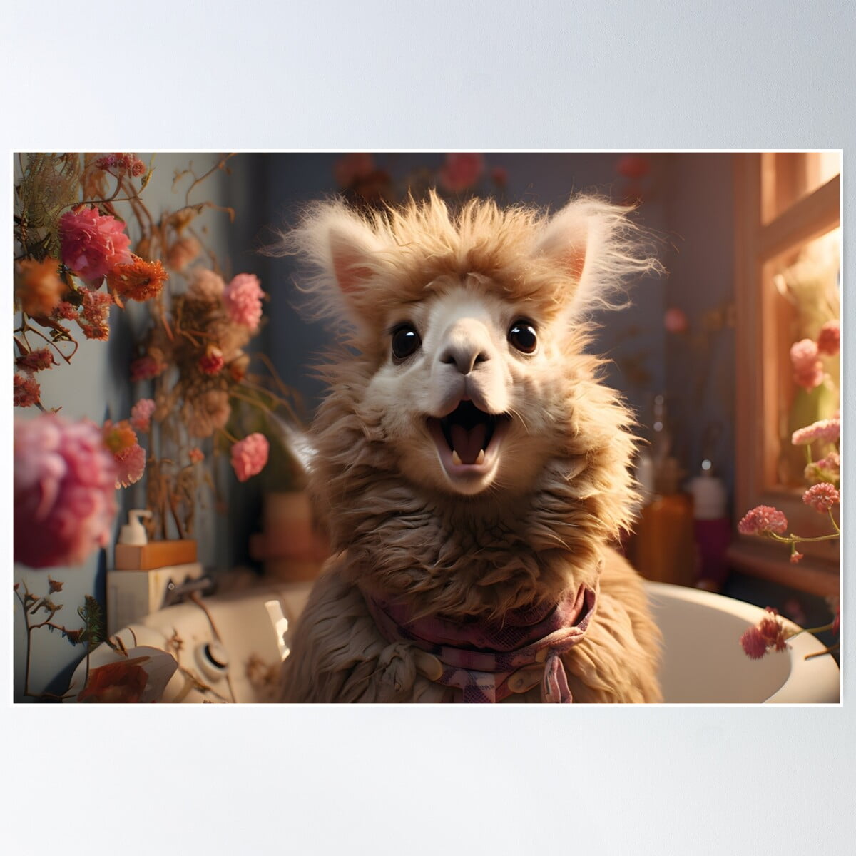 DOPAPRINT Alpca Bathroom - Poster - Wall Art - Office - Living Room ...