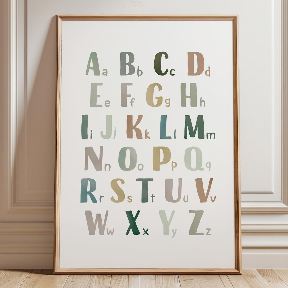 DOPAPRINT Alphabet Poster, Educational Poster, Nursery Alphabet ...