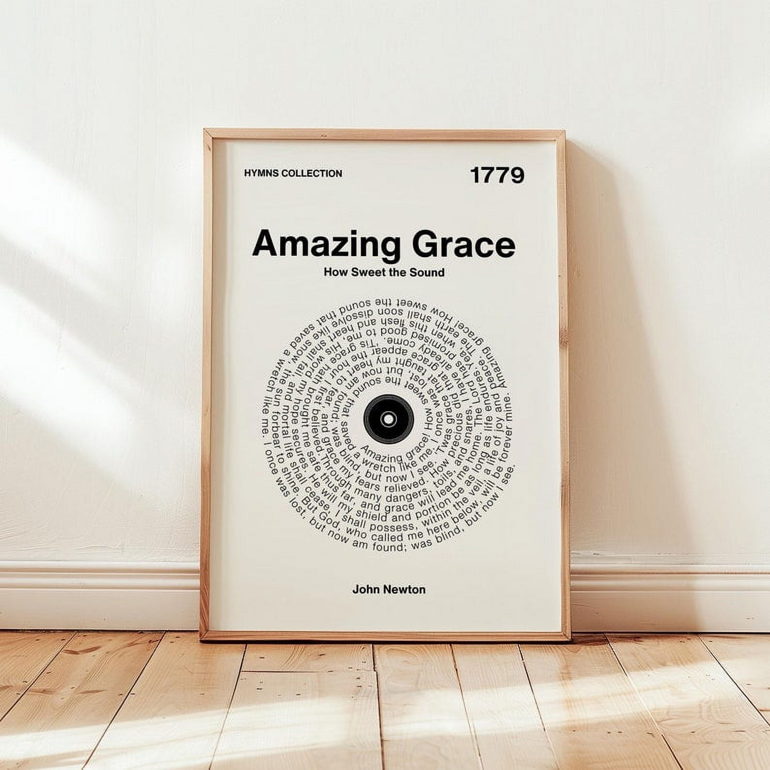 DOPAPRINT Amazing Grace Song Lyrics Christian Wall Art With Vinyl ...