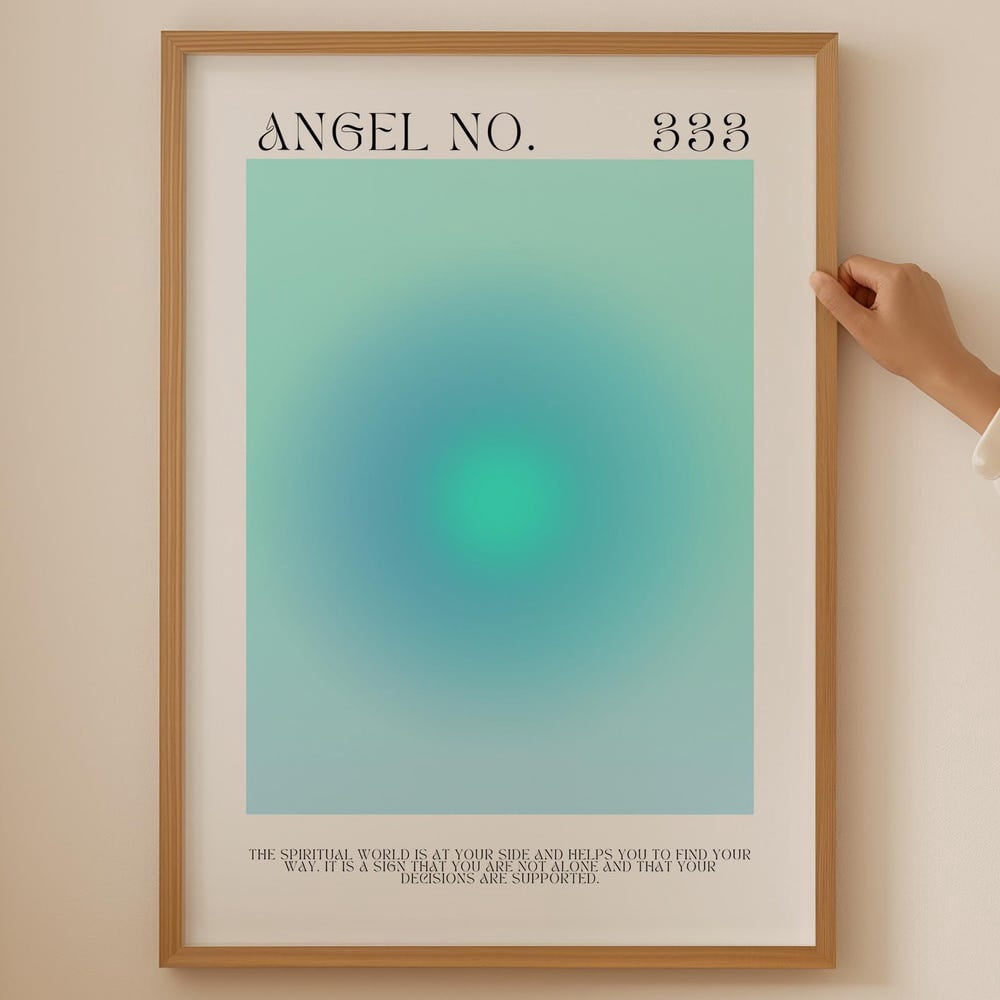 DOPAPRINT Angel Number 333 Poster- Angel Aura Print, Inspirational ...