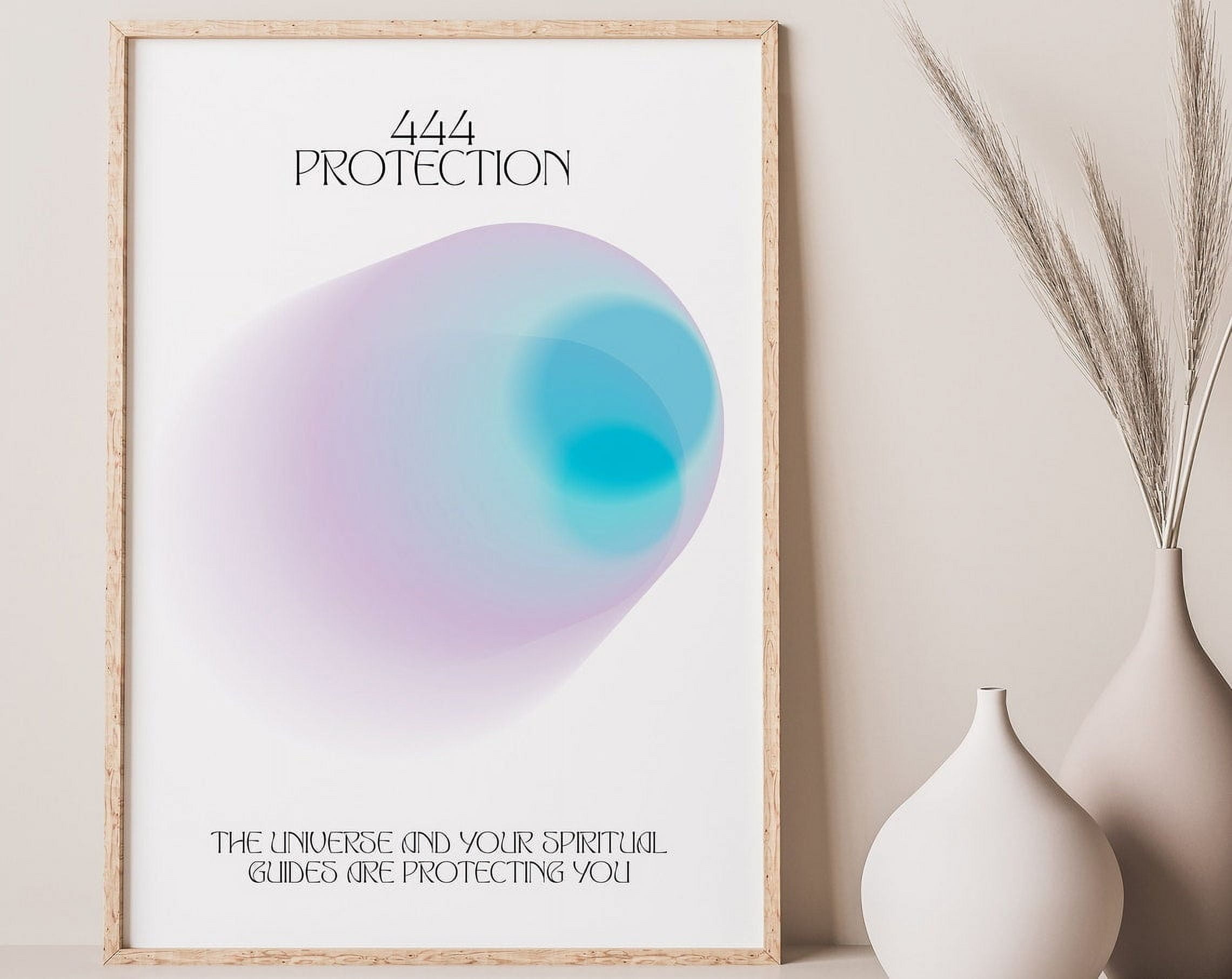 DOPAPRINT Angel Number 444 Gradient Print - Aura Energy Gradient ...