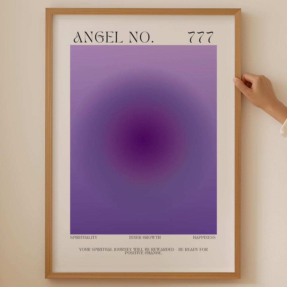 DOPAPRINT Angel Number 777 Poster- Inspirational Quote, Astrology Gifts ...