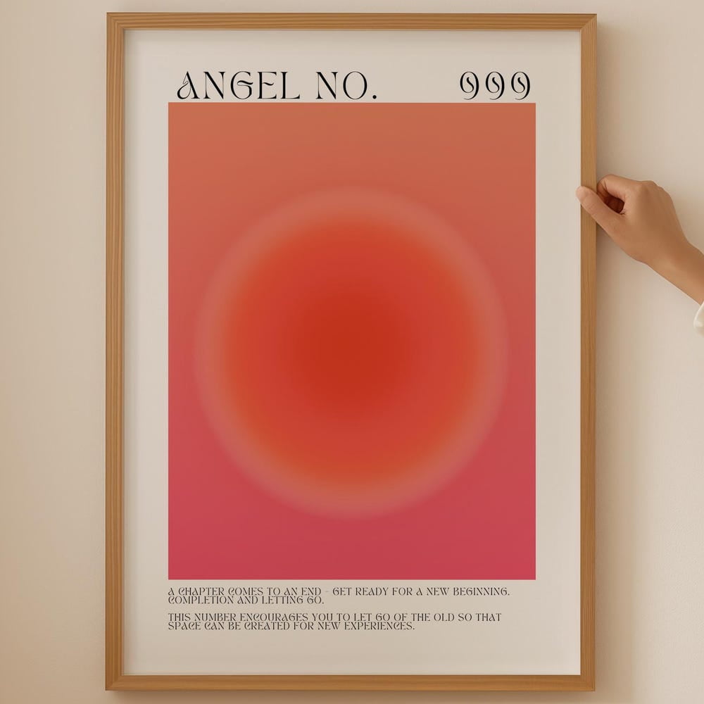 DOPAPRINT Angel Number 999 Poster- Trendy Spiritual Gift, Manifestation ...