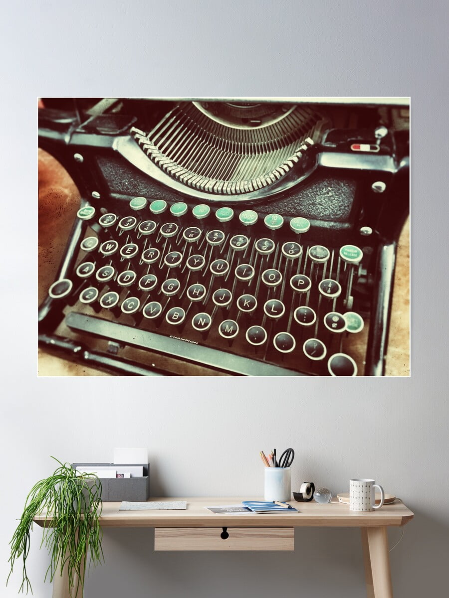 DOPAPRINT Antique Typewriter Poster Wall Art, Modern Wall Decor NO ...