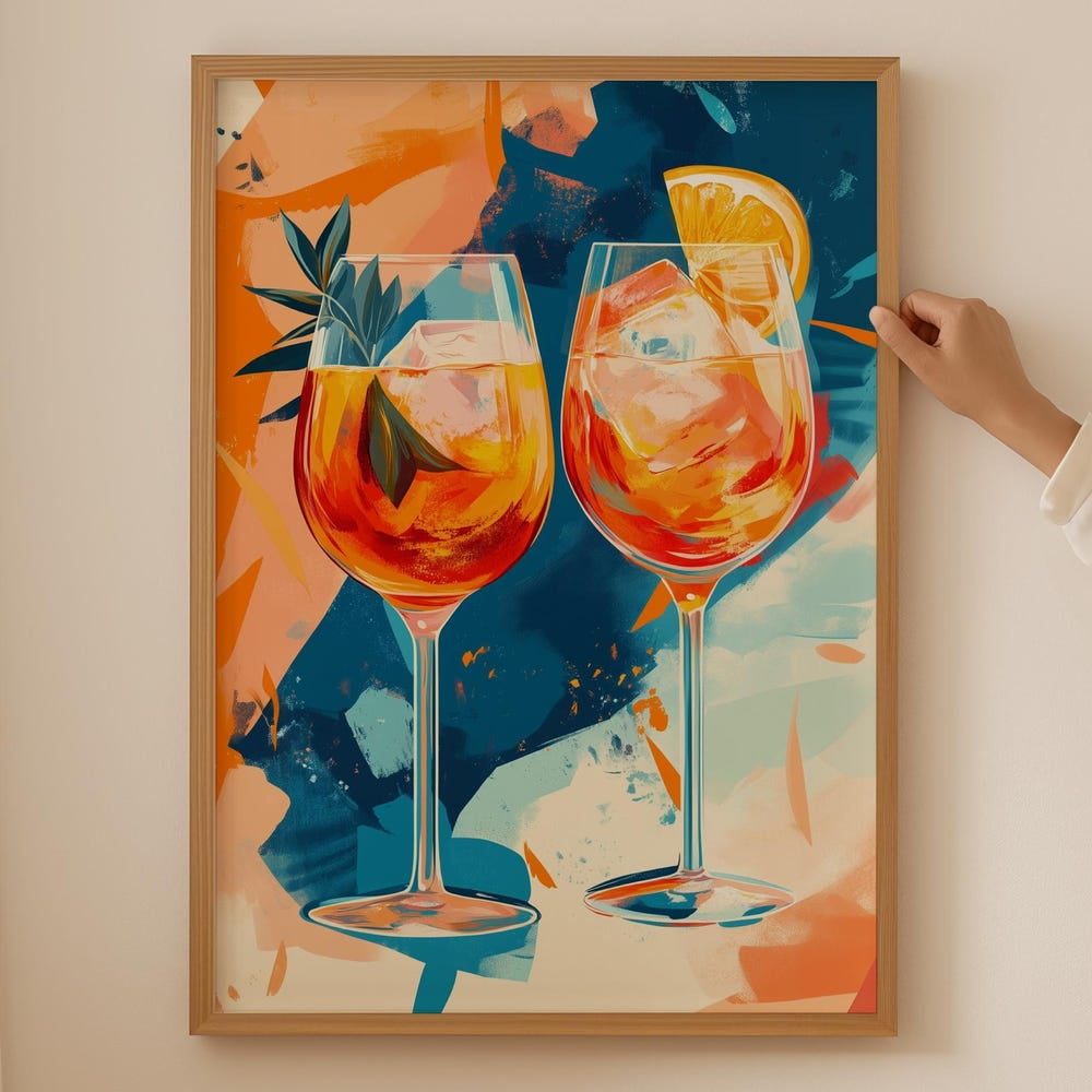 DOPAPRINT Aperol Spritz Poster- Alcohol Cocktail Wall Art, Signature ...