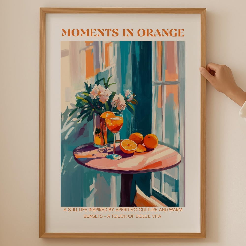 DOPAPRINT Aperol Spritz Poster- Trendy Cocktail Recipe Art, Colorful ...