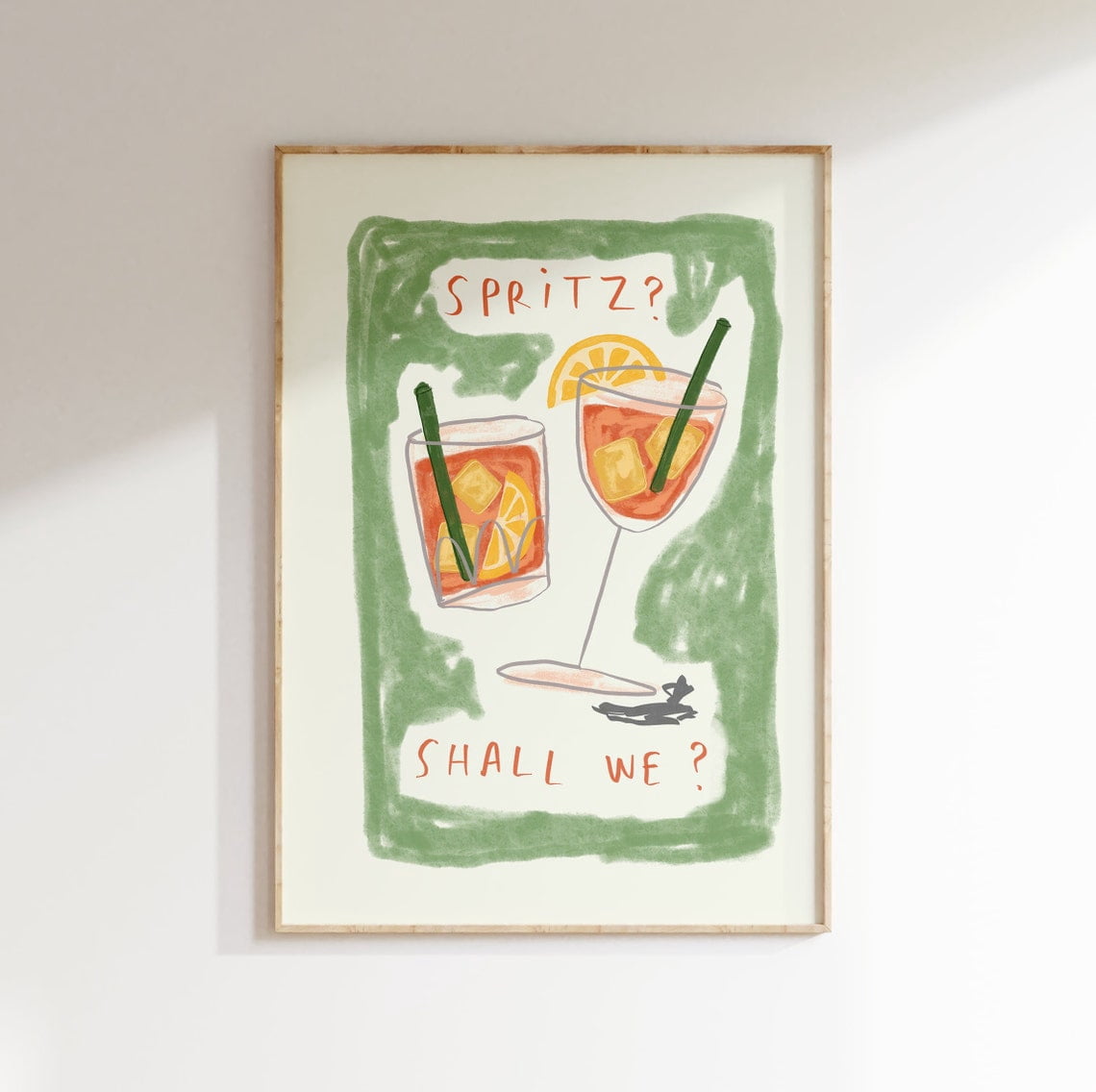 DOPAPRINT Aperol Spritz Wall Poster Cocktail Wall Print Drink Lover ...