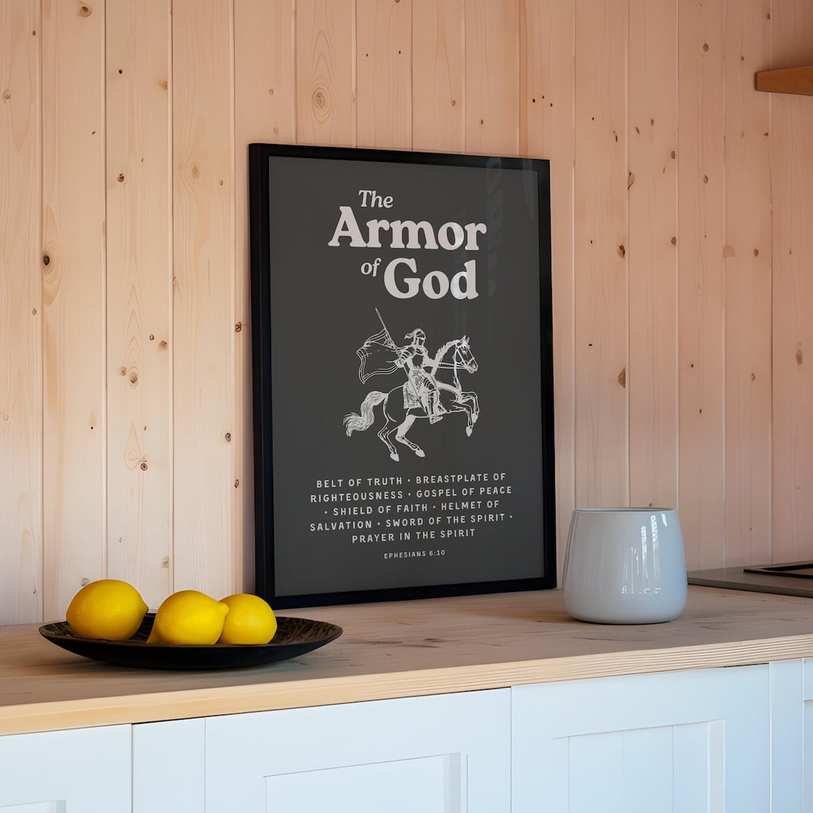DOPAPRINT Armor Of God Poster, Ephesians 6 Bible Verse Print, Christian ...