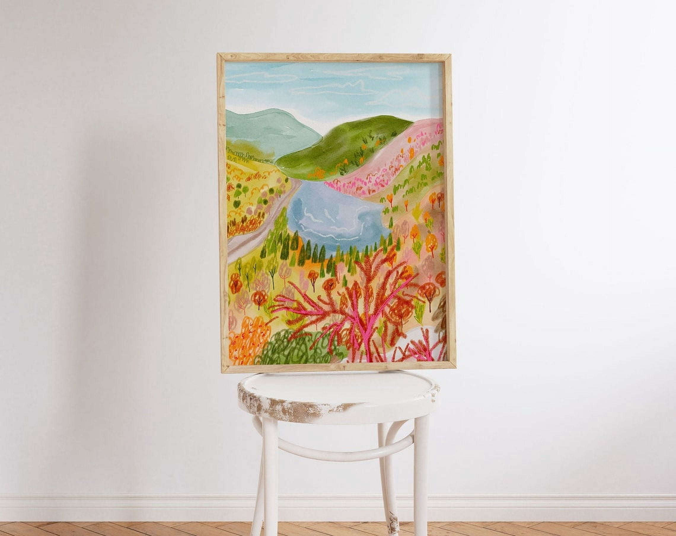 DOPAPRINT Artist Bluff Trail Watercolor Style Painting, Franconia New ...