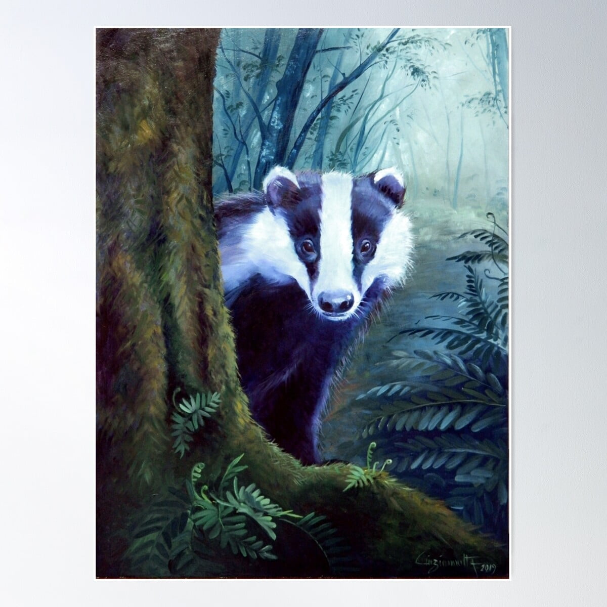 DOPAPRINT Badger Poster Wall Art For Living Room Bedroom NO FRAMED ...