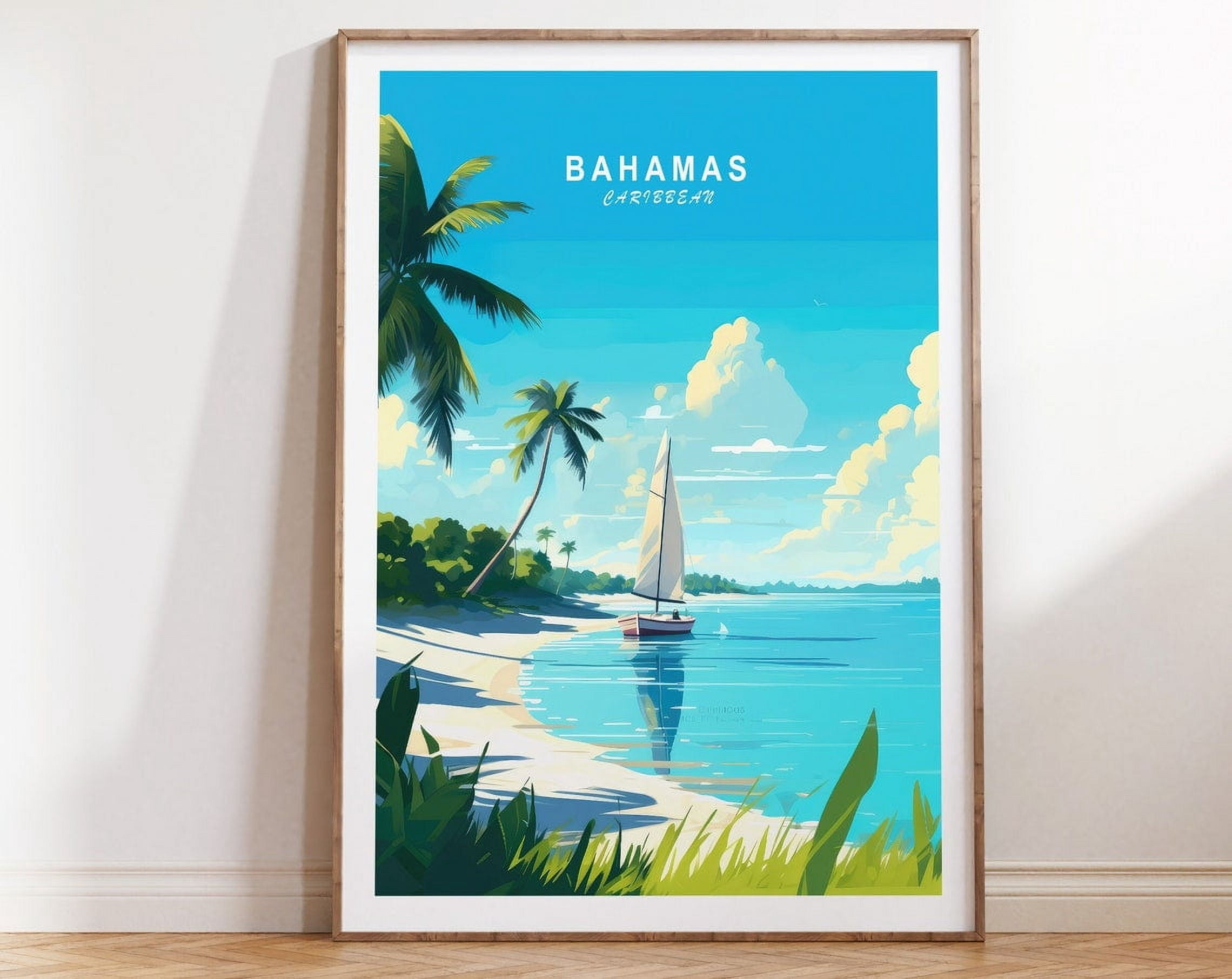 DOPAPRINT Bahamas Caribbean Travel Poster, Bahamas Caribbean Poster ...