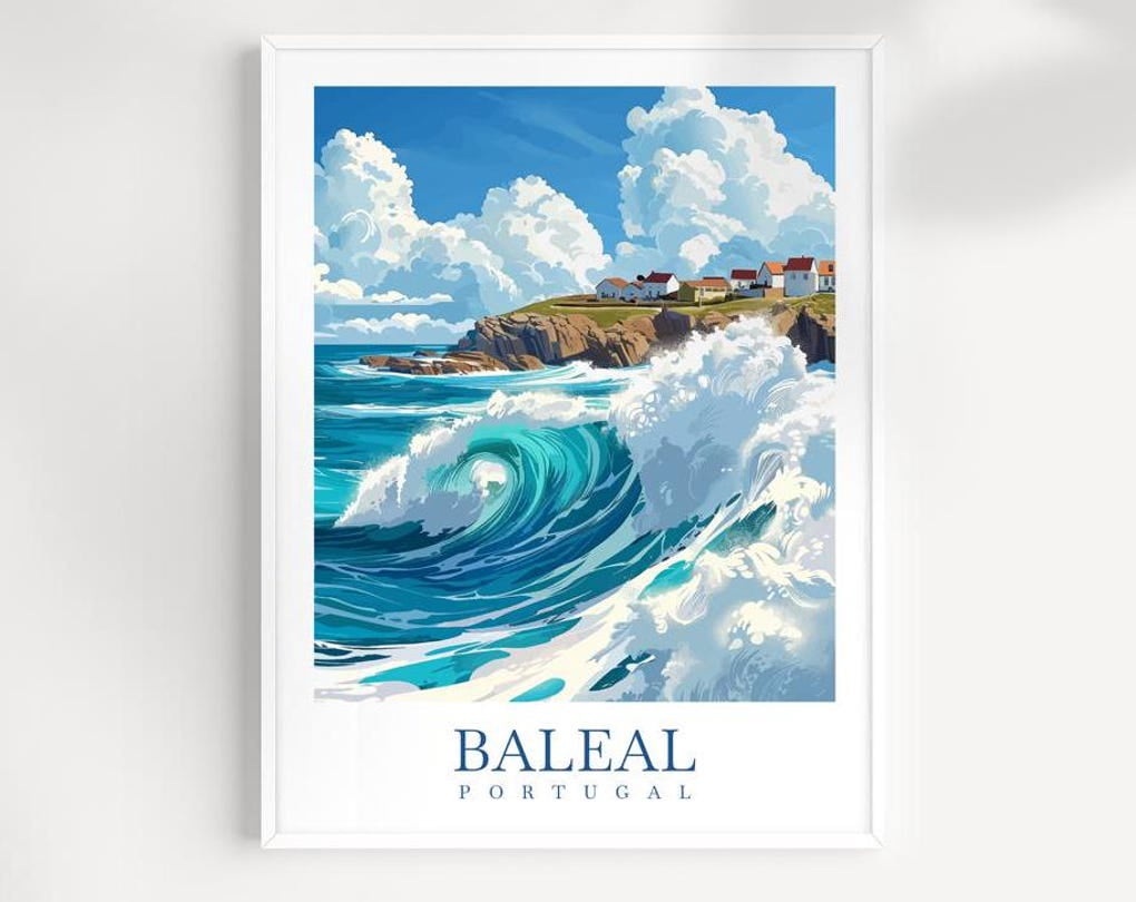 DOPAPRINT Baleal Travel Print Portugal Wall Art Baleal Island Wall ...