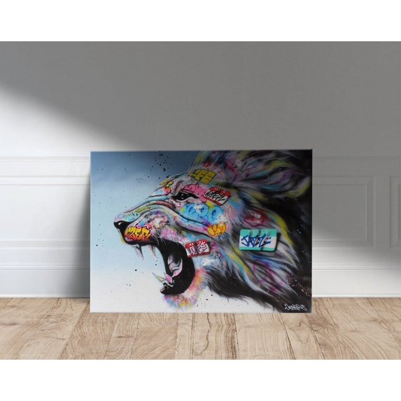 DOPAPRINT Banksy Graffiti Art,Lion Graffiti Poster Graffiti Wall Art ...
