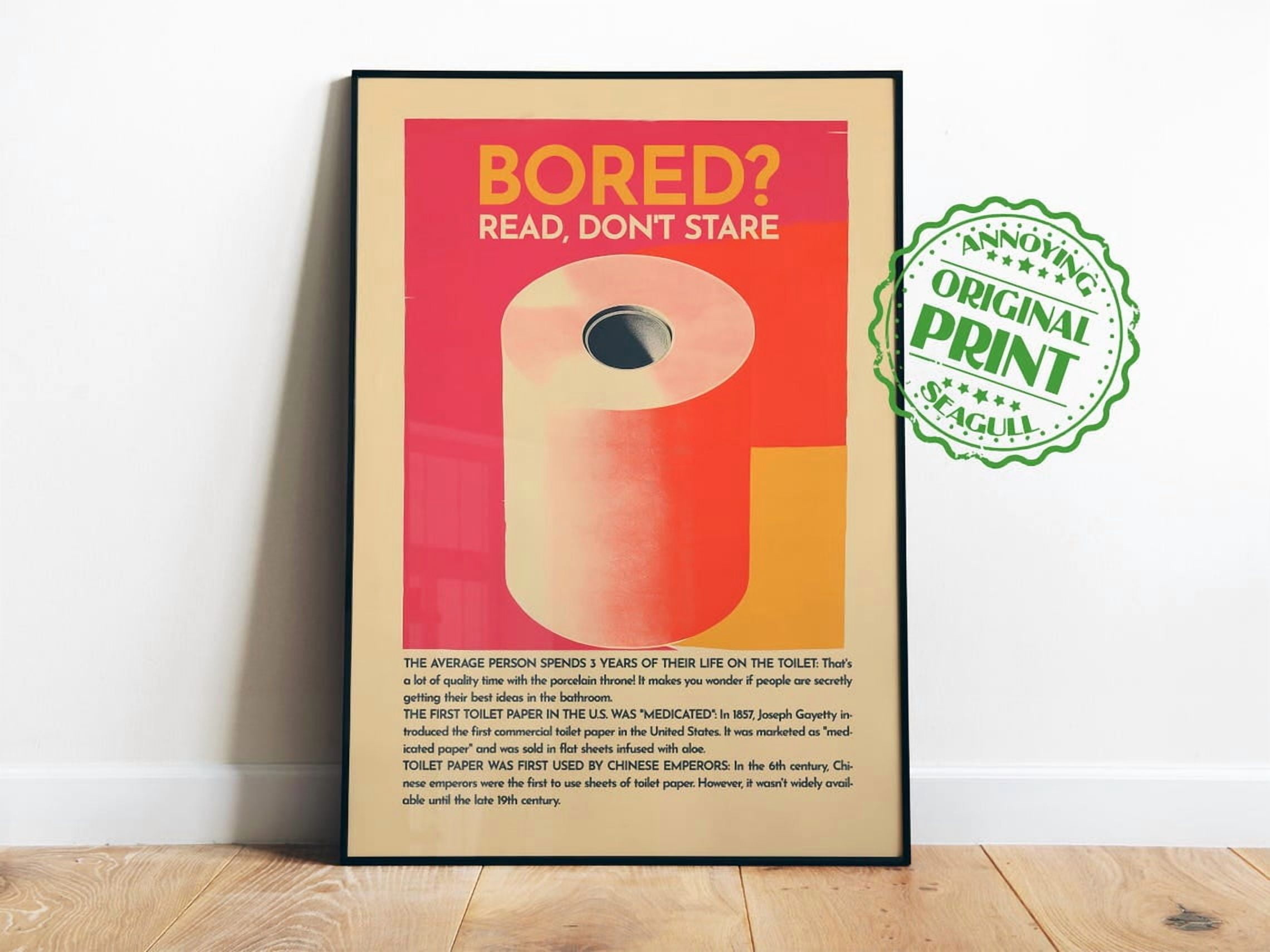 DOPAPRINT Bathroom Wall Art Retro Toilet Art Prints Funny Bathroom ...