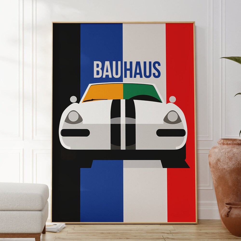 DOPAPRINT Bauhaus Poster - Car - Art and Craft as Bauhaus Wall Art ...