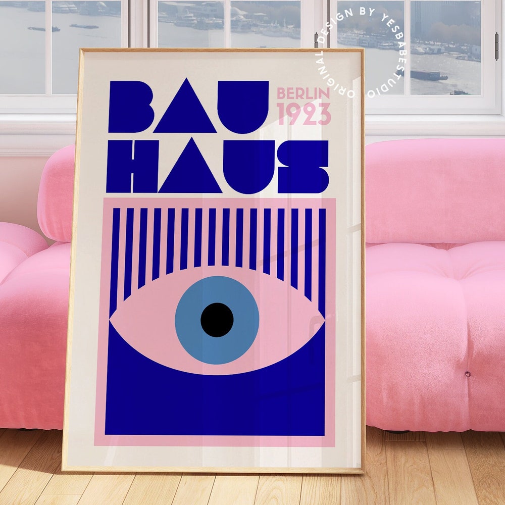 DOPAPRINT Bauhaus Wall Art, Bahaus Poster Colorful, Danish Pastel ...