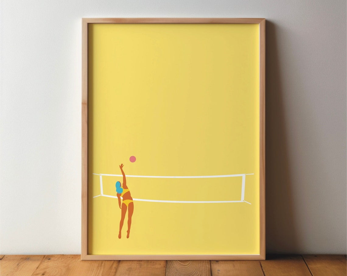 DOPAPRINT Beach Volleyball Poster - Sports Friends - Volleyball, Art ...