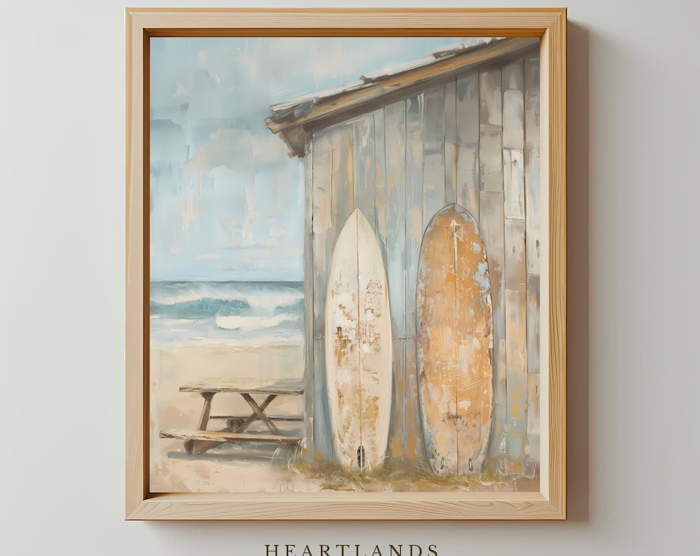 DOPAPRINT Beachy Wall Art Ocean Inspired Style Of Tropical Wallpaper ...