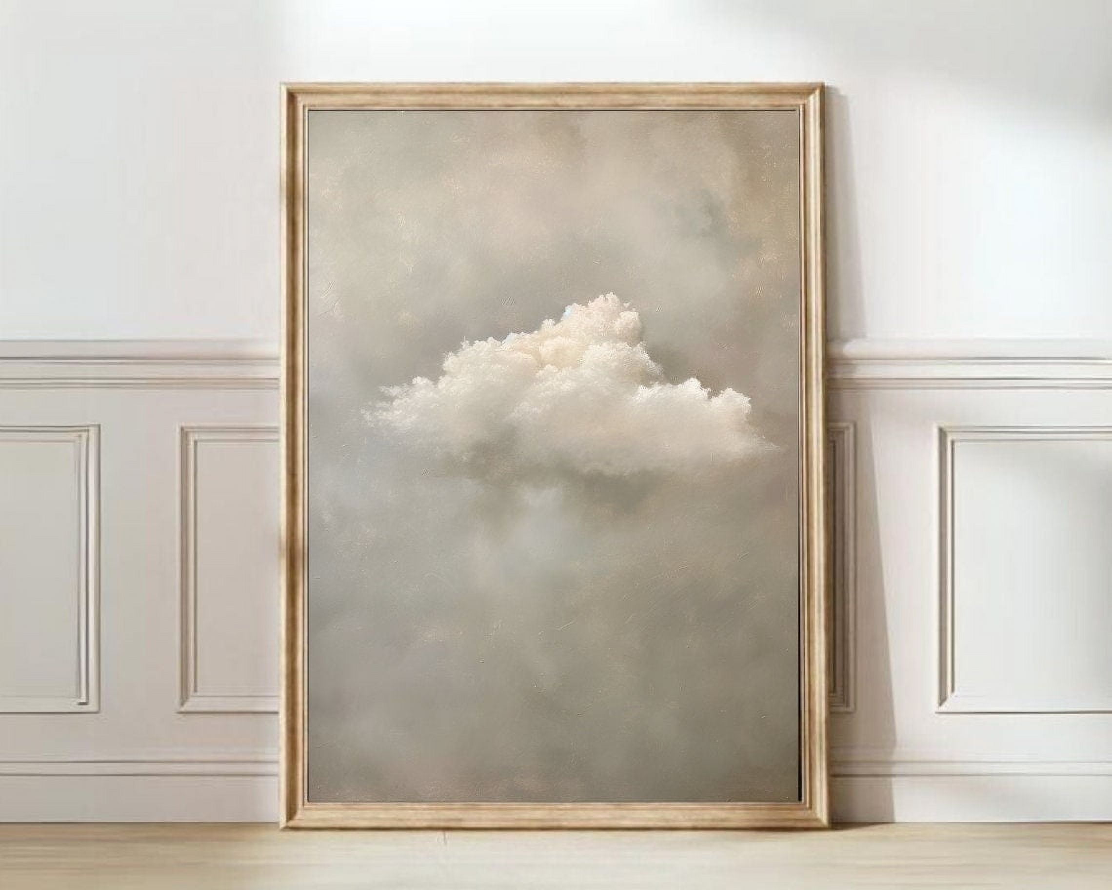 DOPAPRINT Beige Cloud Print Moody Cloud Painting Beige Wall Art Beige Sky Print Minimalist Wall ...