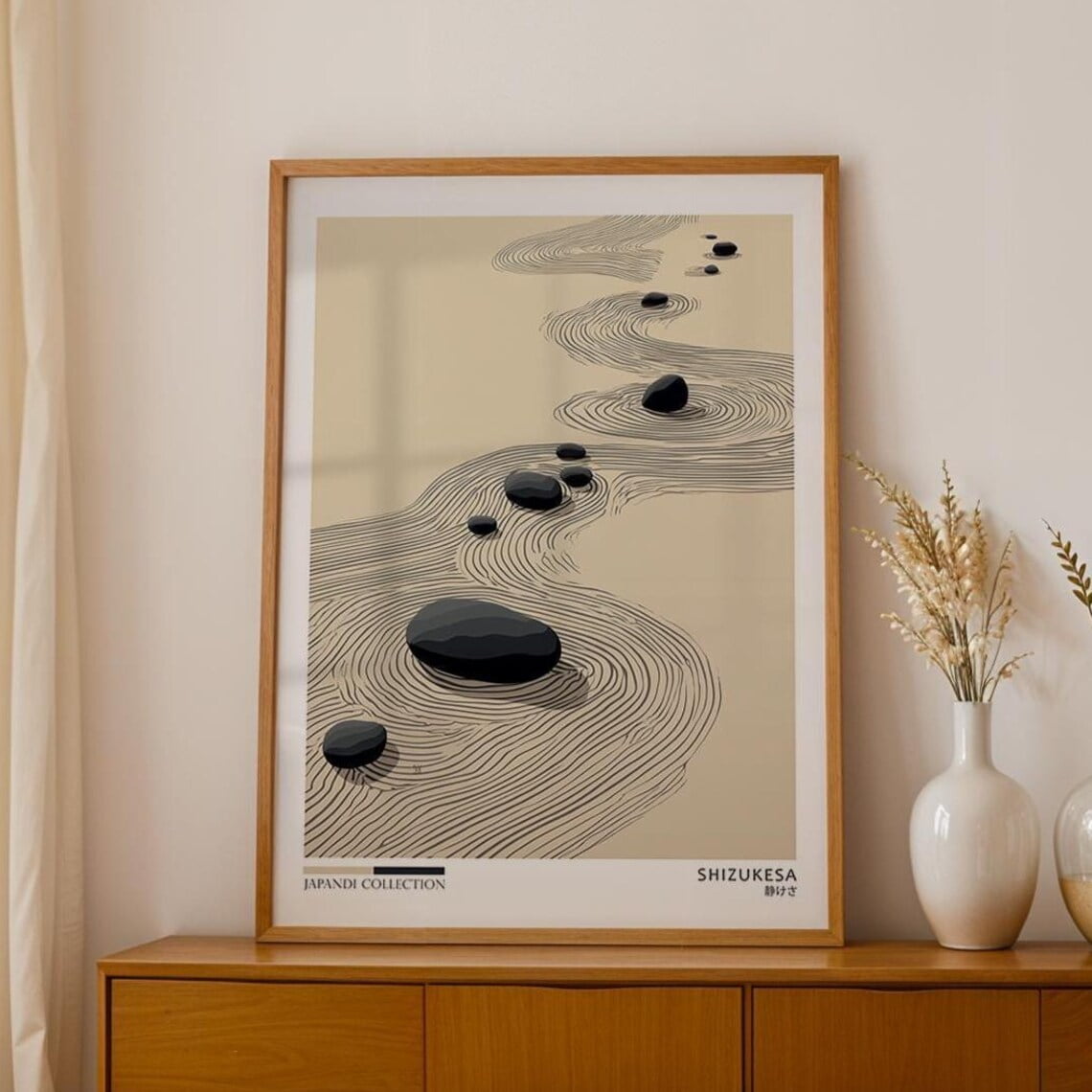 DOPAPRINT Beige Japandi Poster Meditation Room Art, Zen Wall Art, Japandi Wall Art, Wabi Sabi ...