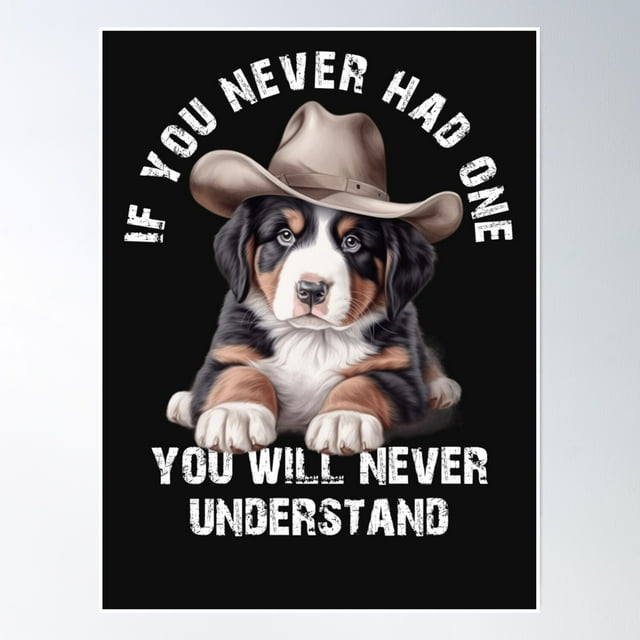 DOPAPRINT Bernese Mountain Dog Poster Wall Art, Modern Wall Decor NO ...