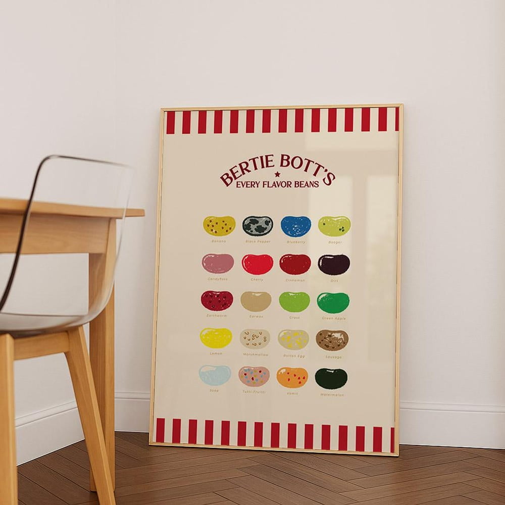 DOPAPRINT Bertie Bott'S Every Flavor Beans Poster Print, Harry Potter ...