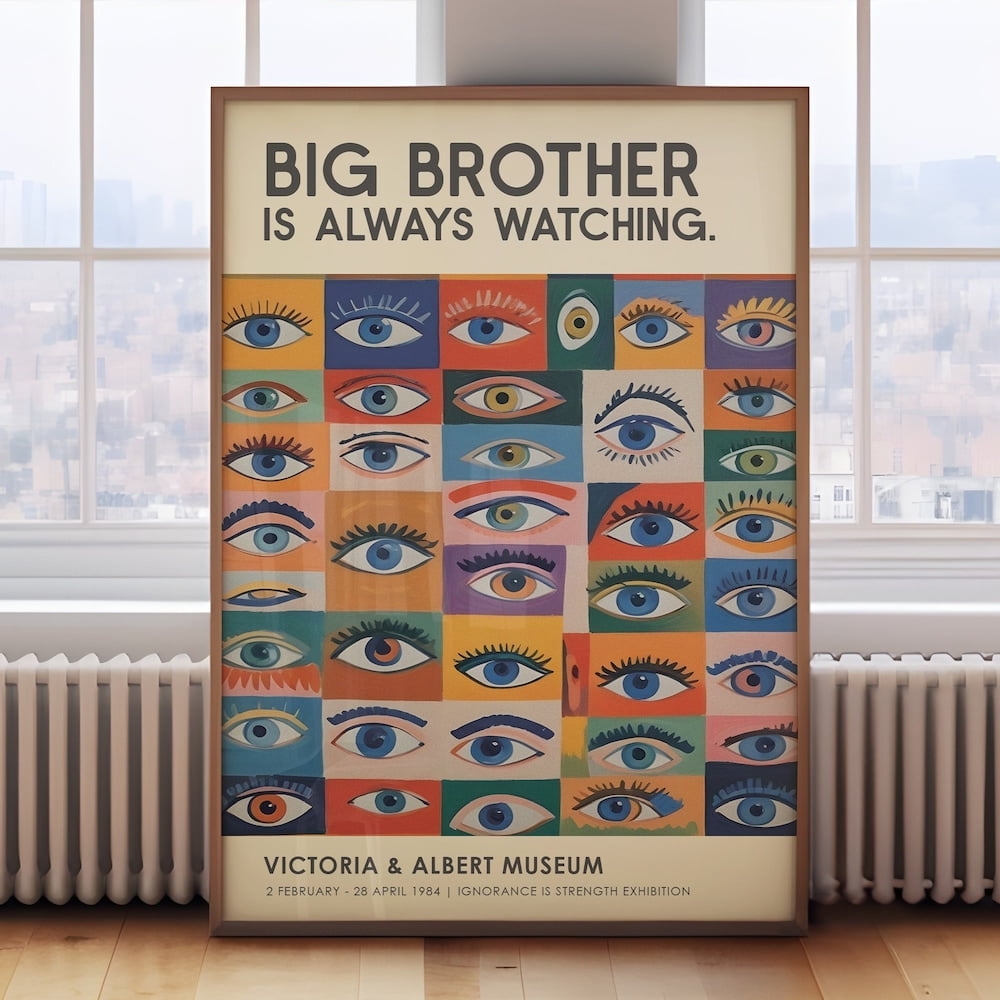 DOPAPRINT Big Brother 1984 exhibition poster, retro museum poster ...