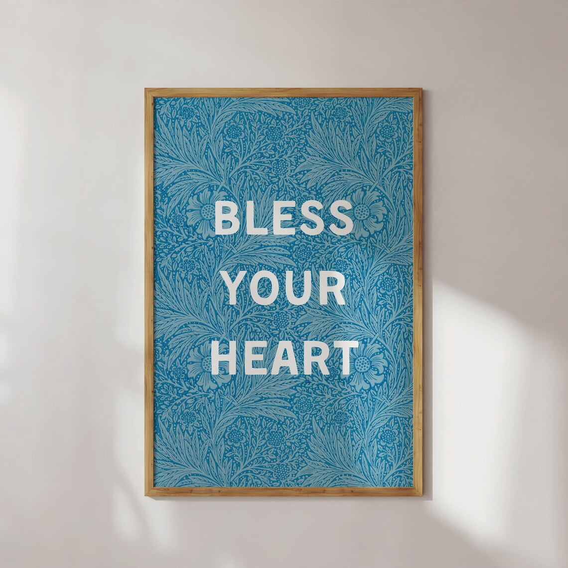 DOPAPRINT Bless Your Heart, Vintage Christian Poster, Bible Verse Wall ...