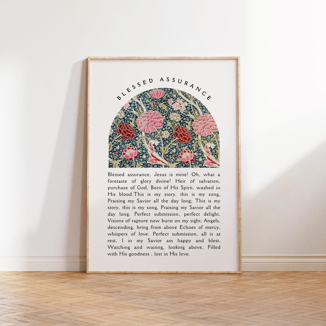 DOPAPRINT Blessed Assurance Hymn, William Morris Christian Wall Art ...
