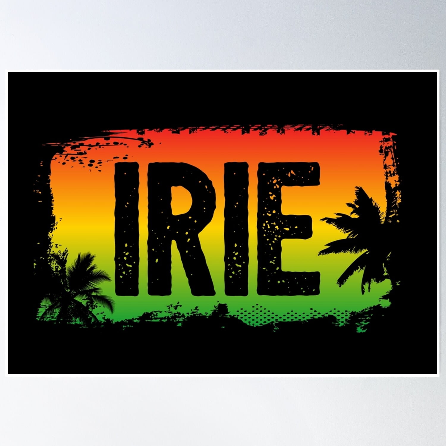 DOPAPRINT Bloom Theory Irie Rasta Flag Colours And Palm Trees Poster ...