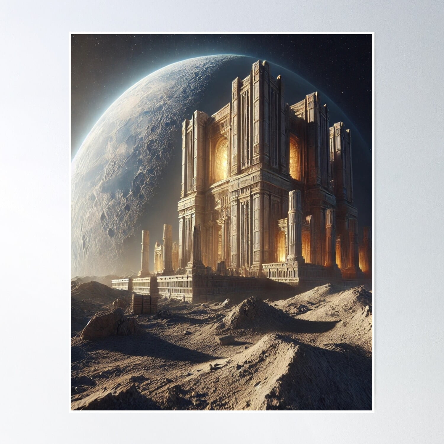 DOPAPRINT Bloom Theory Lunar Temple Sacred Relic On The Moon Poster ...
