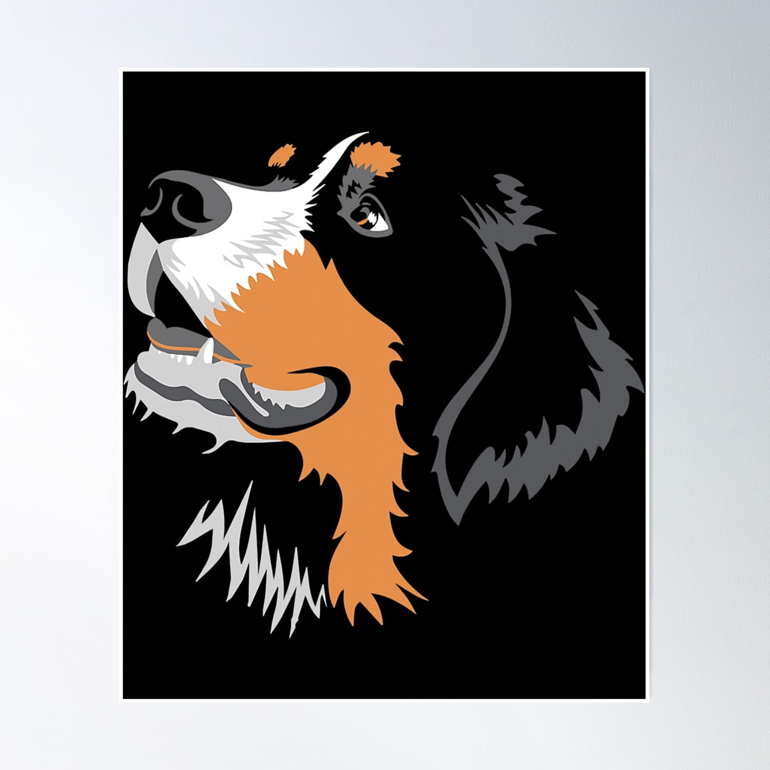 DOPAPRINT Bloom Theory The Bernese Mountain Dog Poster Wall Art NO FRAMED POSTER, Wall Art Home ...