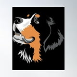 DOPAPRINT Bloom Theory The Bernese Mountain Dog Poster Wall Art NO FRAMED POSTER, Wall Art Home ...