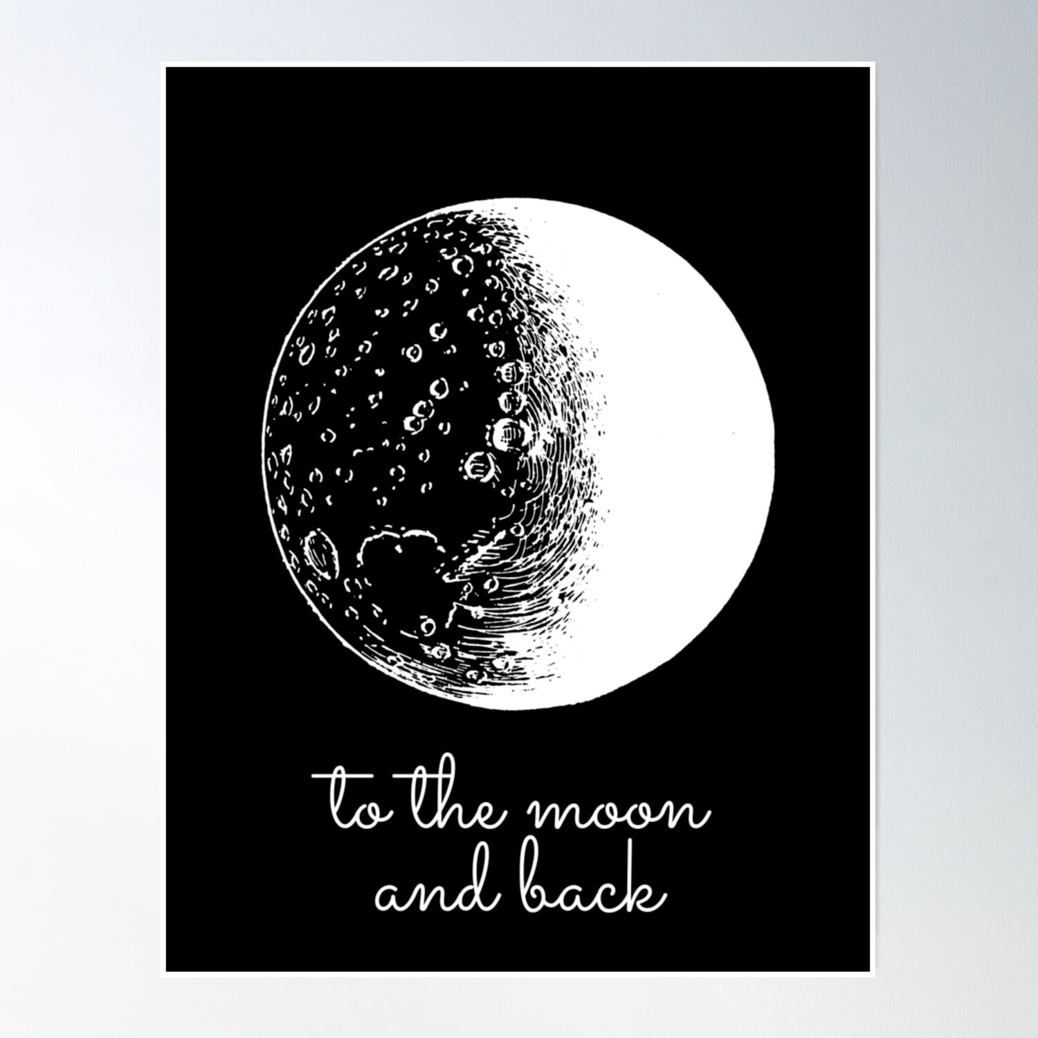 DOPAPRINT Bloom Theory To The Moon And Back Poster Wall Art, Modern ...