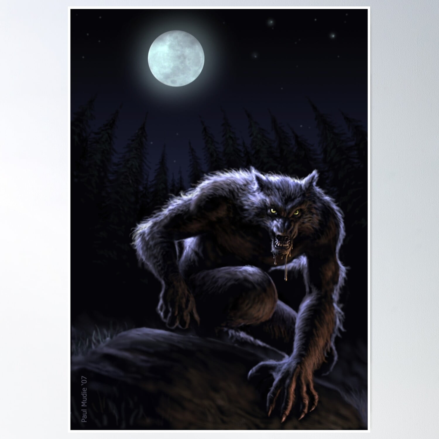 DOPAPRINT Bloom Theory Werewolf Poster Wall Art, Modern Wall Decor NO ...