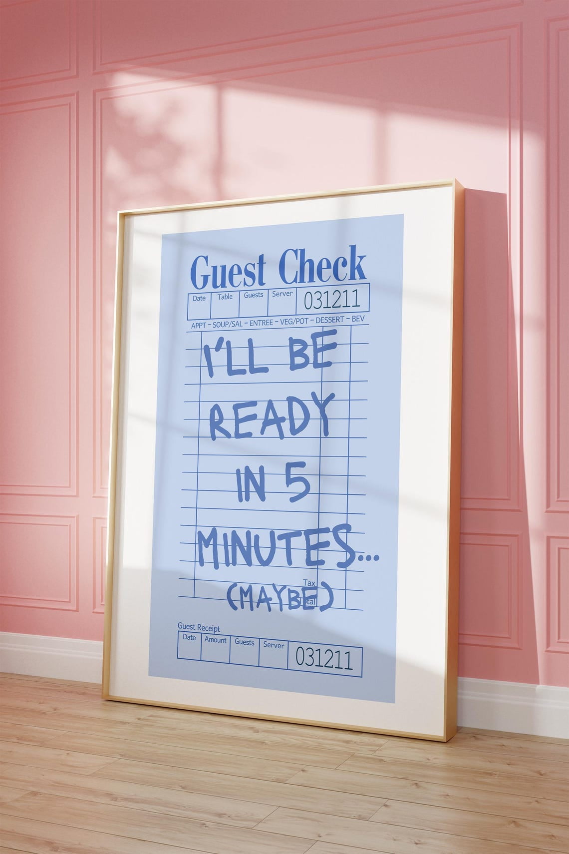 DOPAPRINT Blue Guest Check Dorm Decor Decor Preppy Ready In 5 Minutes ...