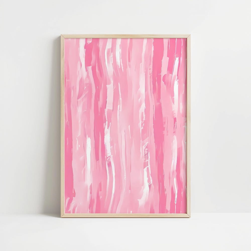 DOPAPRINT Blush Pink Wall Art Striped Brush Strokes Print Light Pink ...