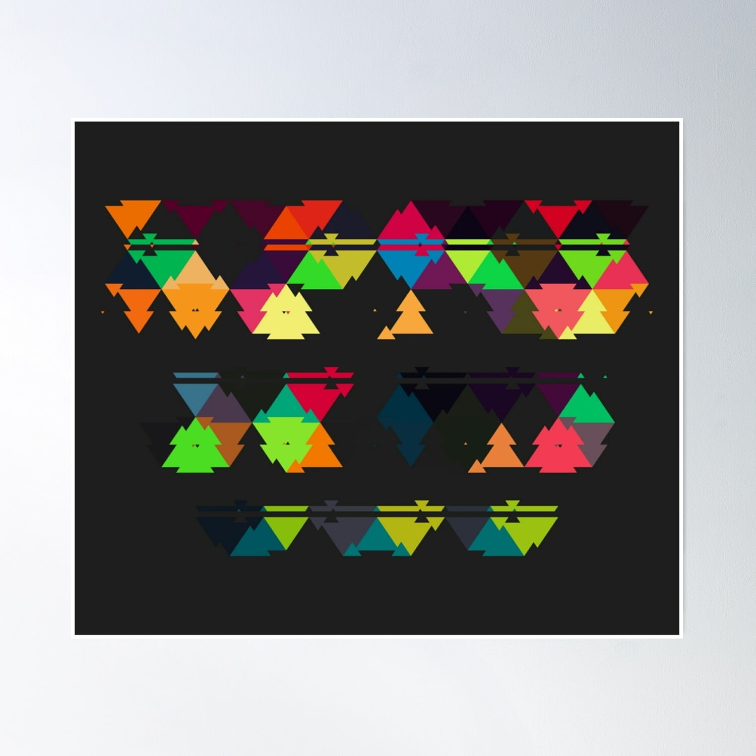 DOPAPRINT Bohemian Geometric Triangle Poster Wall Art, Modern Wall ...