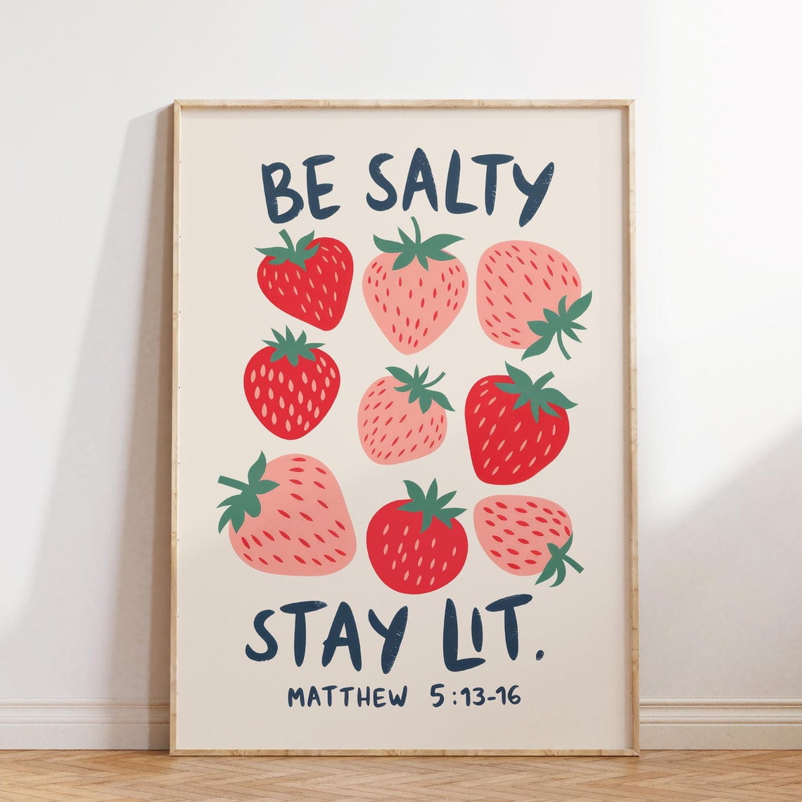 DOPAPRINT Boho Christian Wall Art, Be Salty Stay Lit, Matthew Bible ...