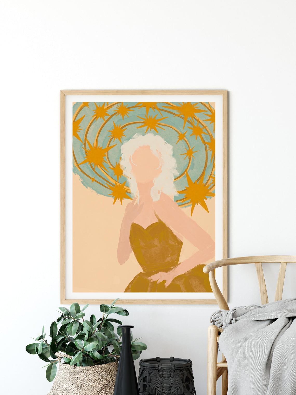 DOPAPRINT Boho Wall Decor, Boho Art Prints, Burnt Orange Decor, Cute ...