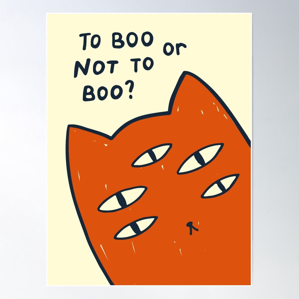 DOPAPRINT To Boo Or Not To Boo, Halloween Poster, Funny Cat Art Print ...