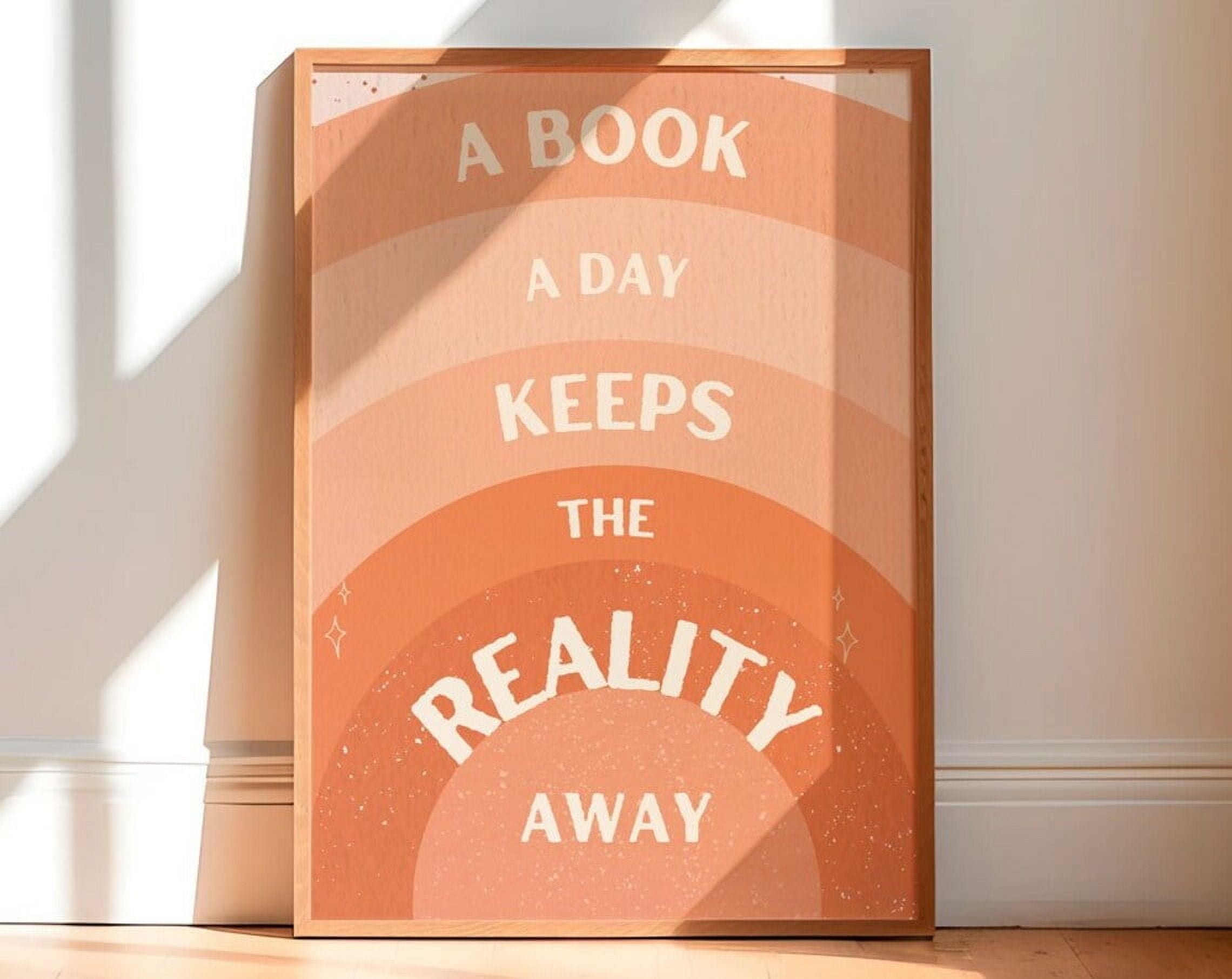 DOPAPRINT A Book A Day Keeps The Reality Away, Booktok, Reader, Book ...
