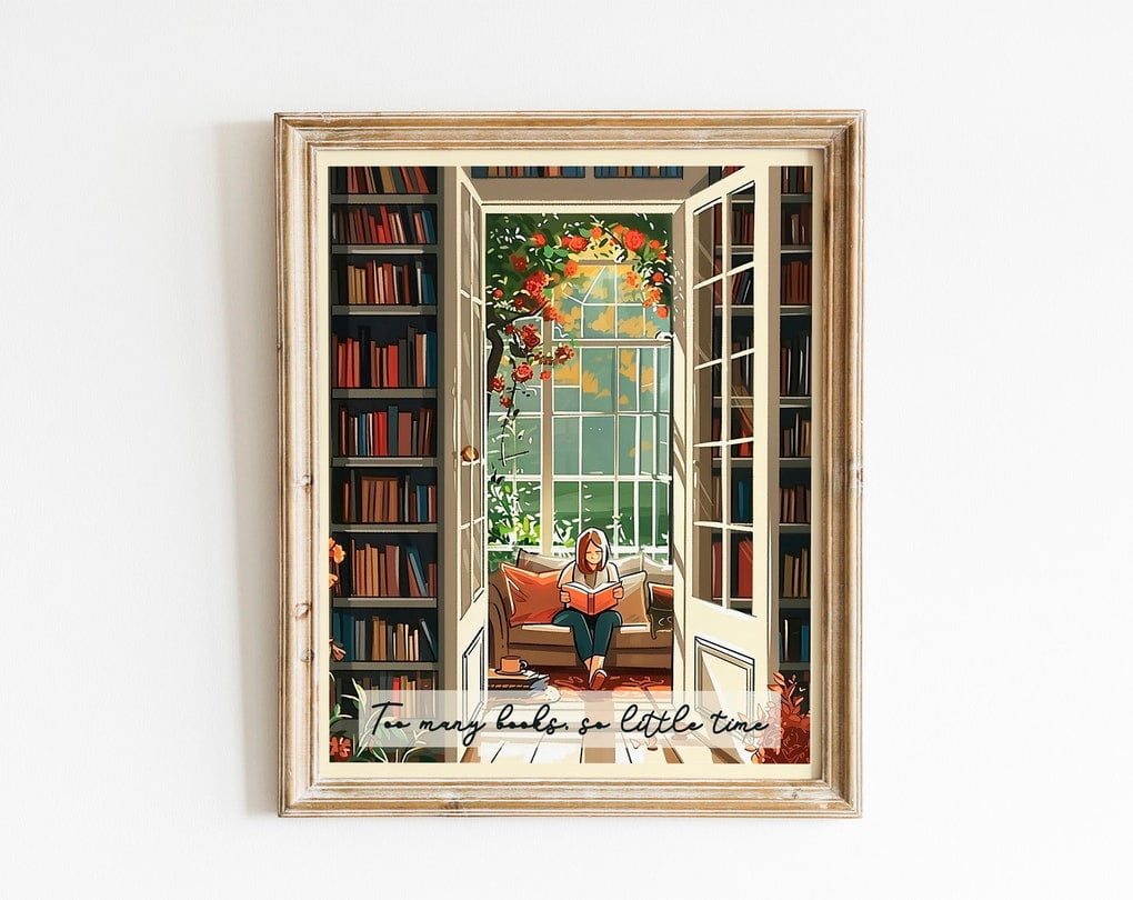 DOPAPRINT Book Lovers Gift Vintage Bibliophile Poster Book Shop Print ...