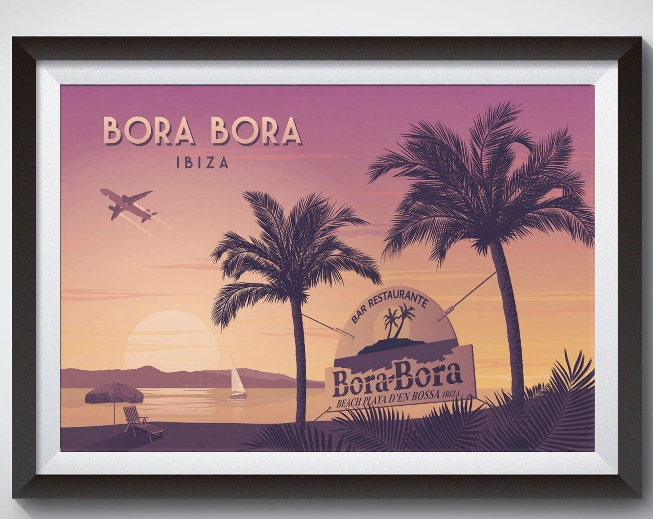 DOPAPRINT Bora Bora Nightclub Poster, Ibiza Spain, Beach Club, Bar ...
