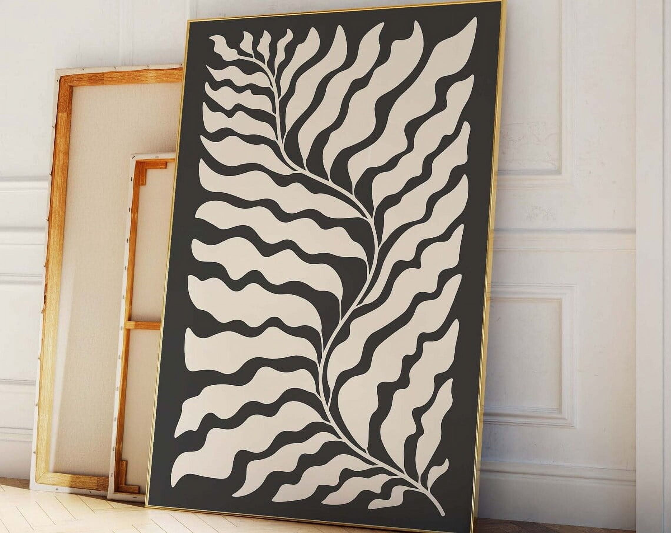 DOPAPRINT Botanical Print, Art, Black Abstract Floral Art, Cute Trendy ...