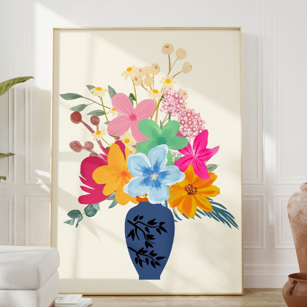 DOPAPRINT Bouquet Of Flowers Print, Flower Market Print, Dopamine Decor ...