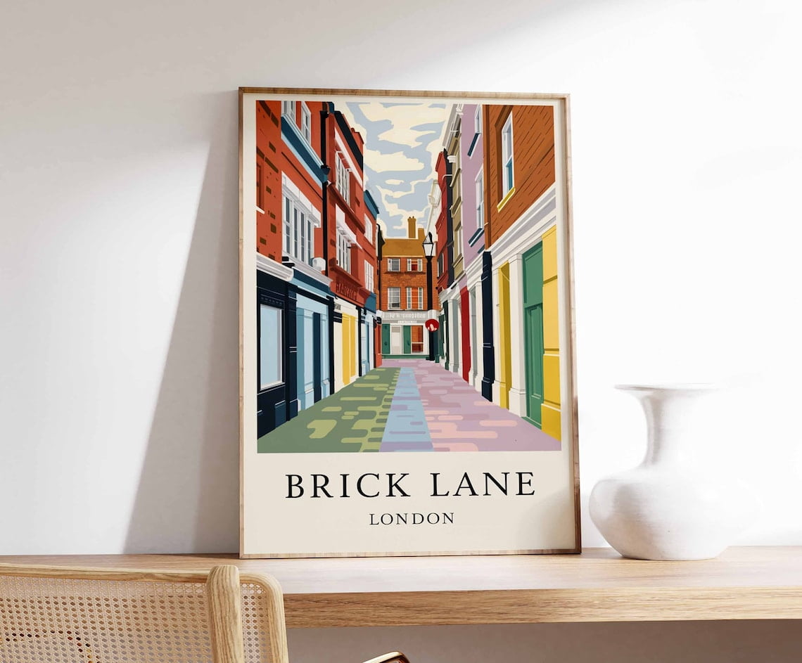 DOPAPRINT Brick Lane Poster, London Print, London Art, London Poster ...